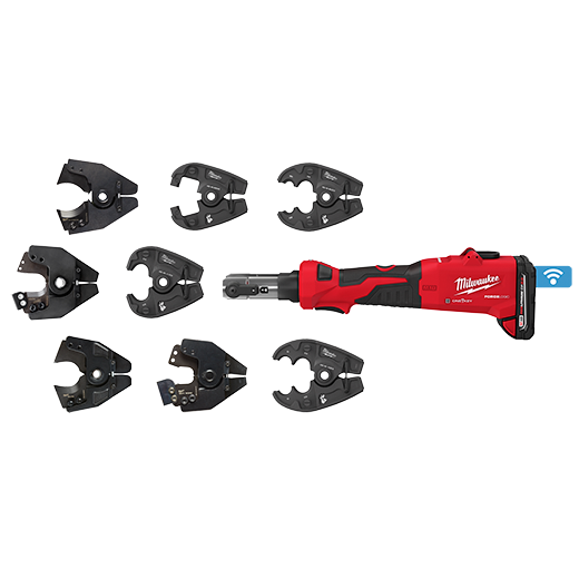 6T Linear Utility Crimper Kit w/ BG-D3 Jaw & Cutting Jaws | Milwaukee Tool