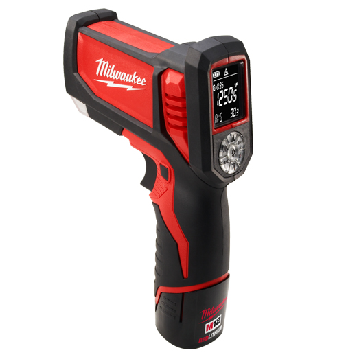 Laser TEMP-GUN™ M12™ Cordless Lithium-Ion Thermometer Kit for HVAC/R ...